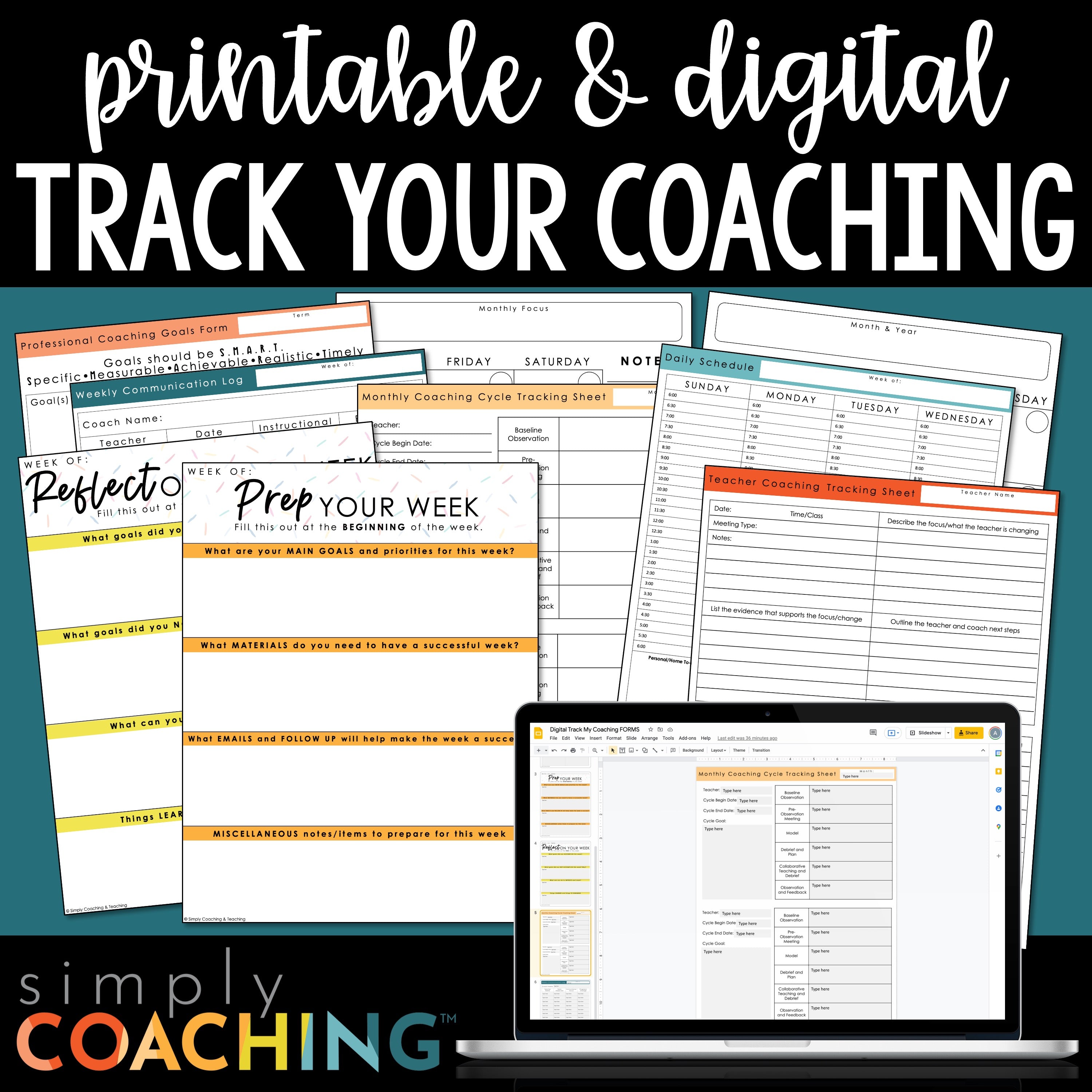 Track Your Coaching Forms | Instructional Coaching – Simply Coaching Shop