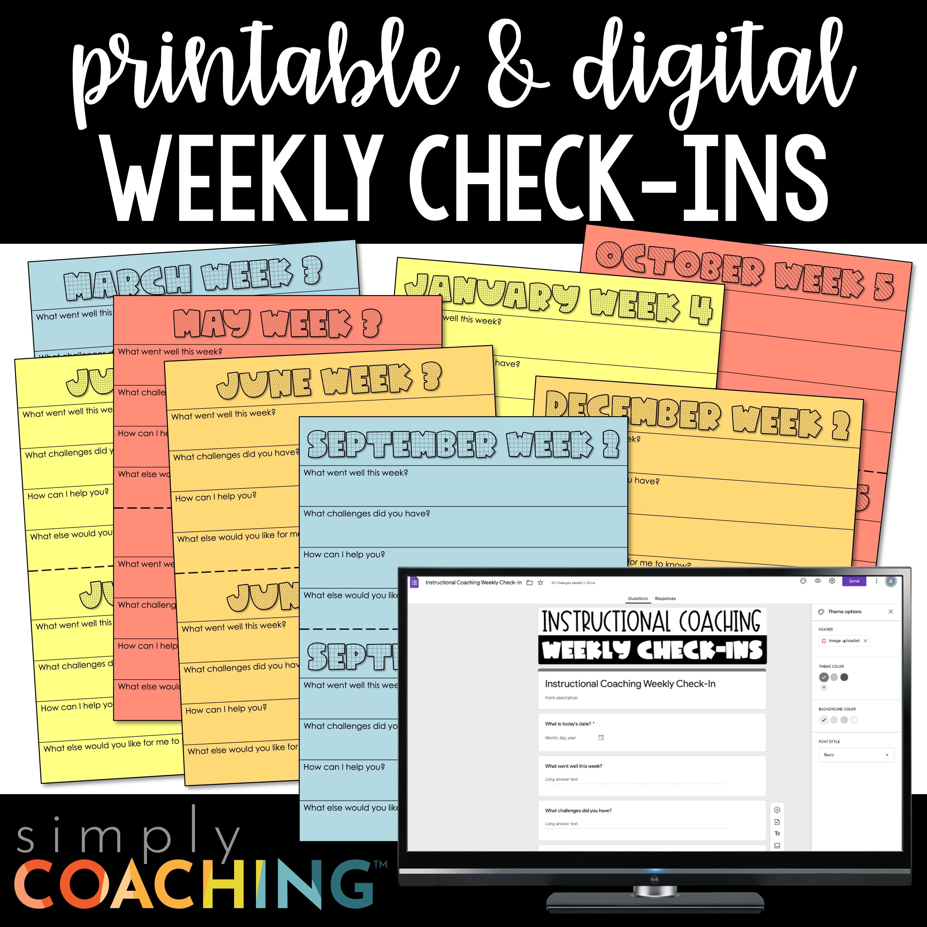 Weekly Check Ins and Reflections | Instructional Coaching – Simply ...